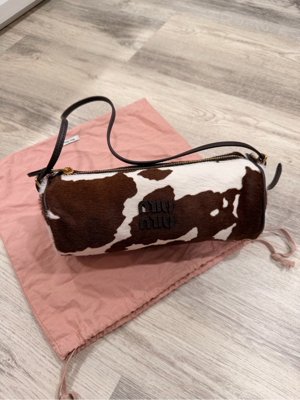Miu Miu | Bags | Exclusive Miu Miu Calf Hair Cow Print Pouch | Poshmark